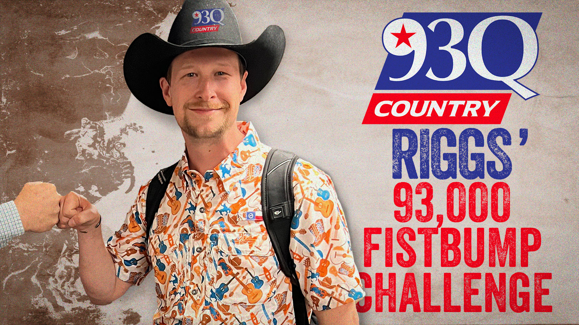 Riggs’ 93,000 Fist Bump Challenge! - 93Q Country