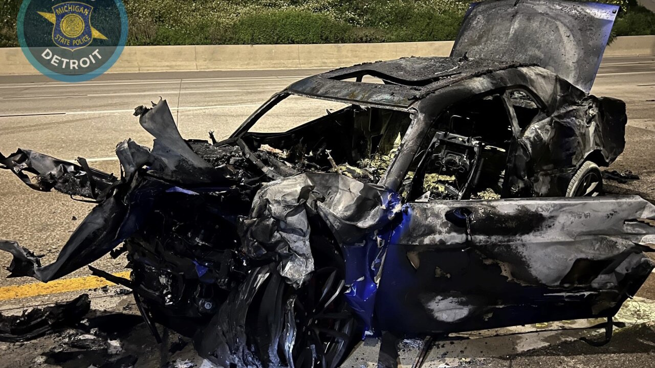 SUV split in half in fiery crash at accident scene as 19-year-old ...